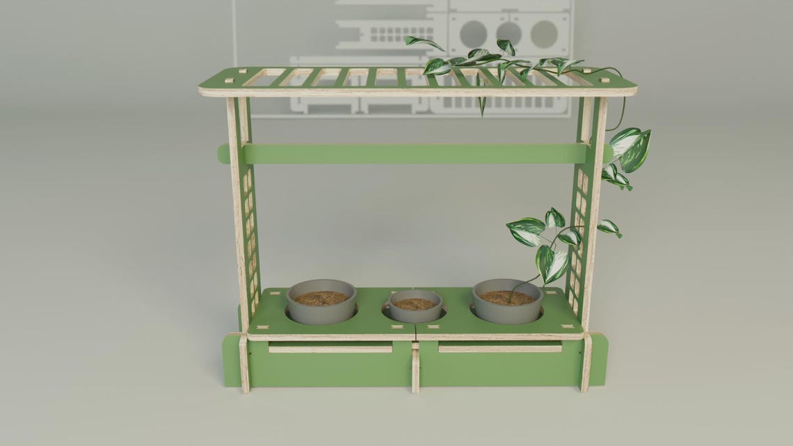 Indoor CNC Mini Plant Shelf - Mini Pergola DXF File – Flat Pack ...