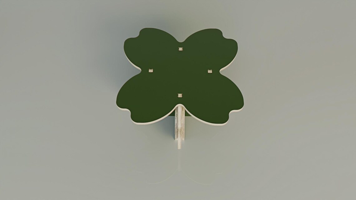 CNC Coffee Table Inspired by the Lucky Four-leaf Clover - Etsy