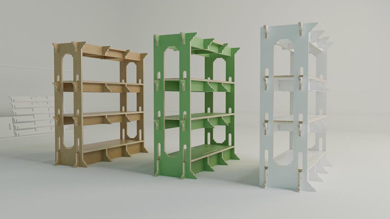 CNC Shelf DXF File – Flat Pack Furniture – Digital Woodworking Plan - Etsy