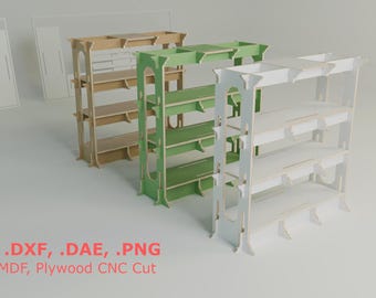 CNC Mini Shelf- Cosmetic Shelf DXF File – Flat Pack Furniture – Digital ...