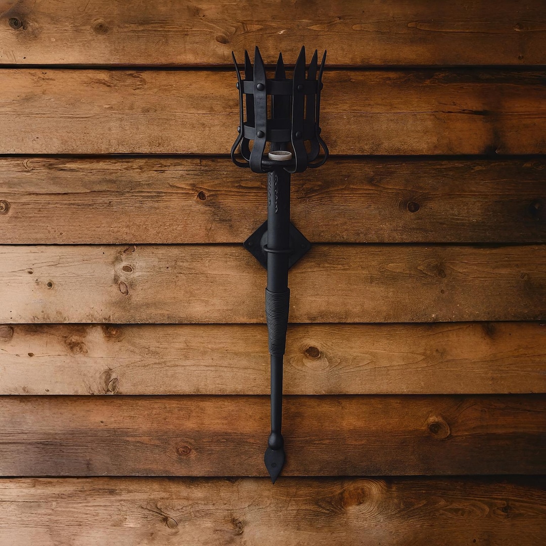 Medieval Lights Wall Mounted Torch Lamps Forged Lighting Wrought Iron ...