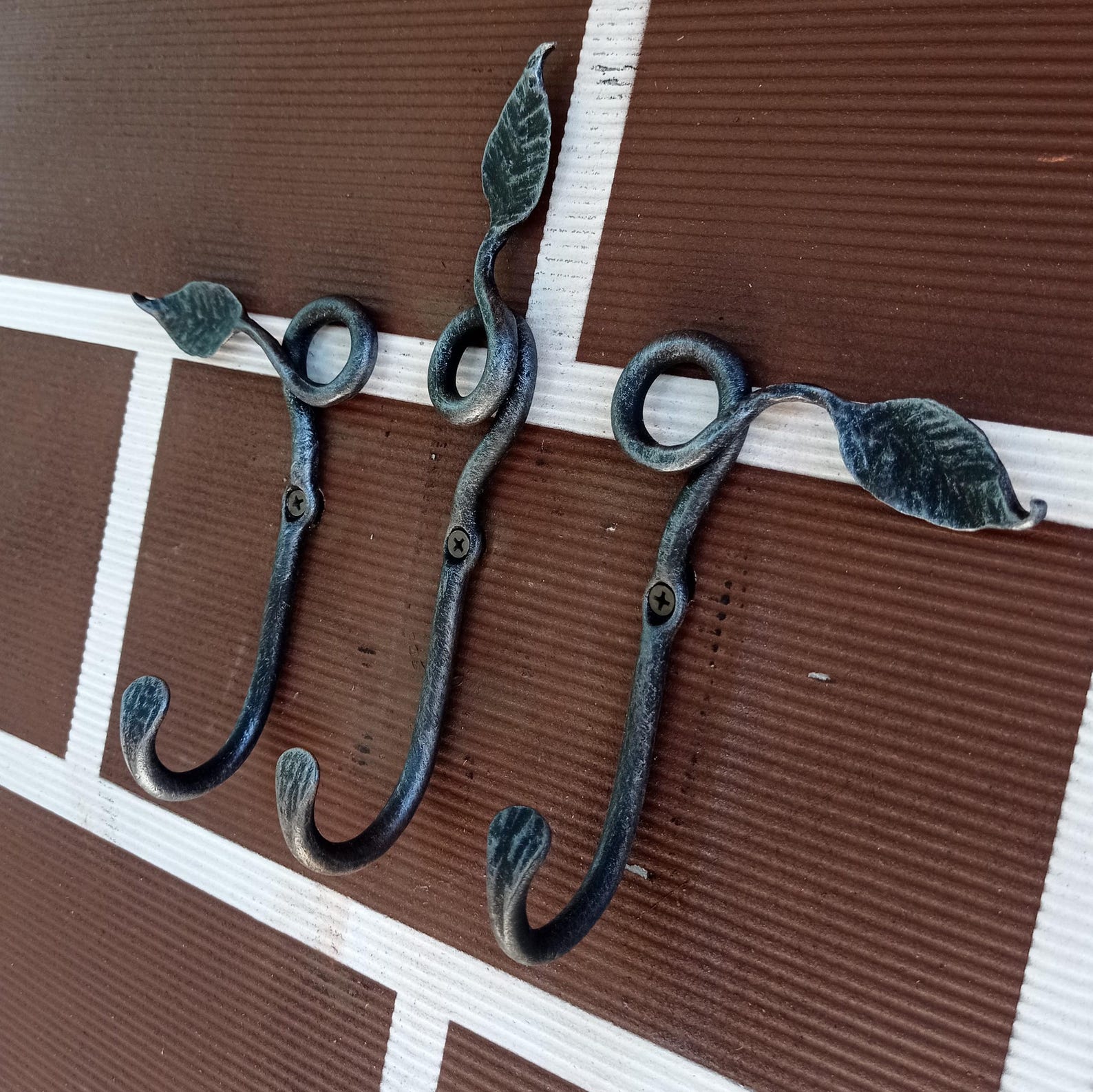 Iron Hook Wrought Iron Decorative Hanger Wall Mounted Hanger Hand ...