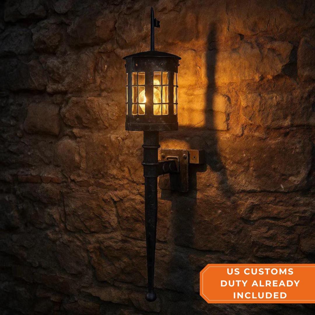 Medieval Lights Lamp With Lantern Design Medieval Rustic Iron Light for ...