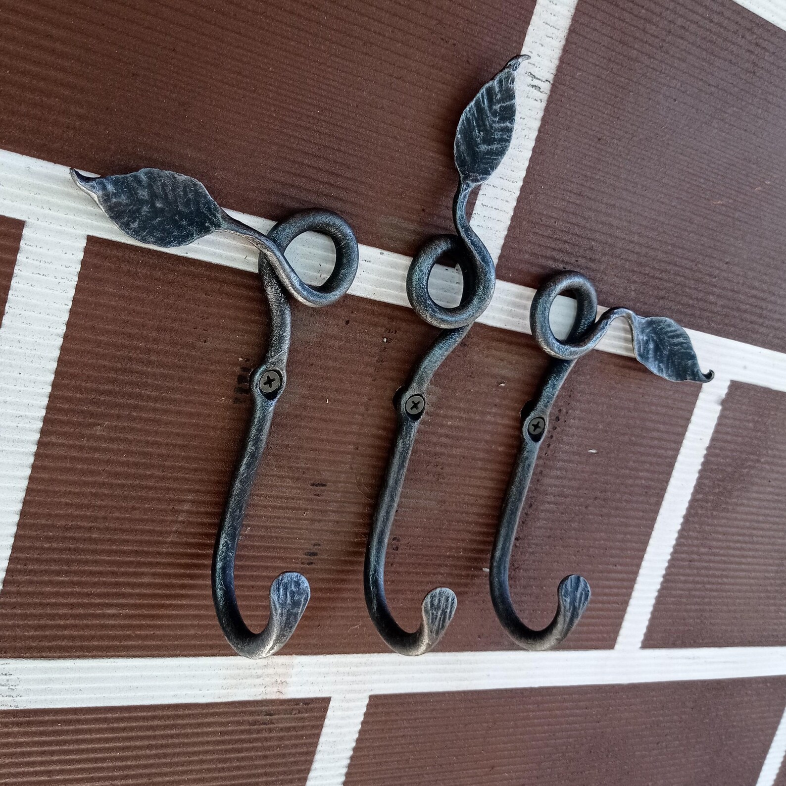 Iron Hook Wrought Iron Decorative Hanger Wall Mounted Hanger Hand ...