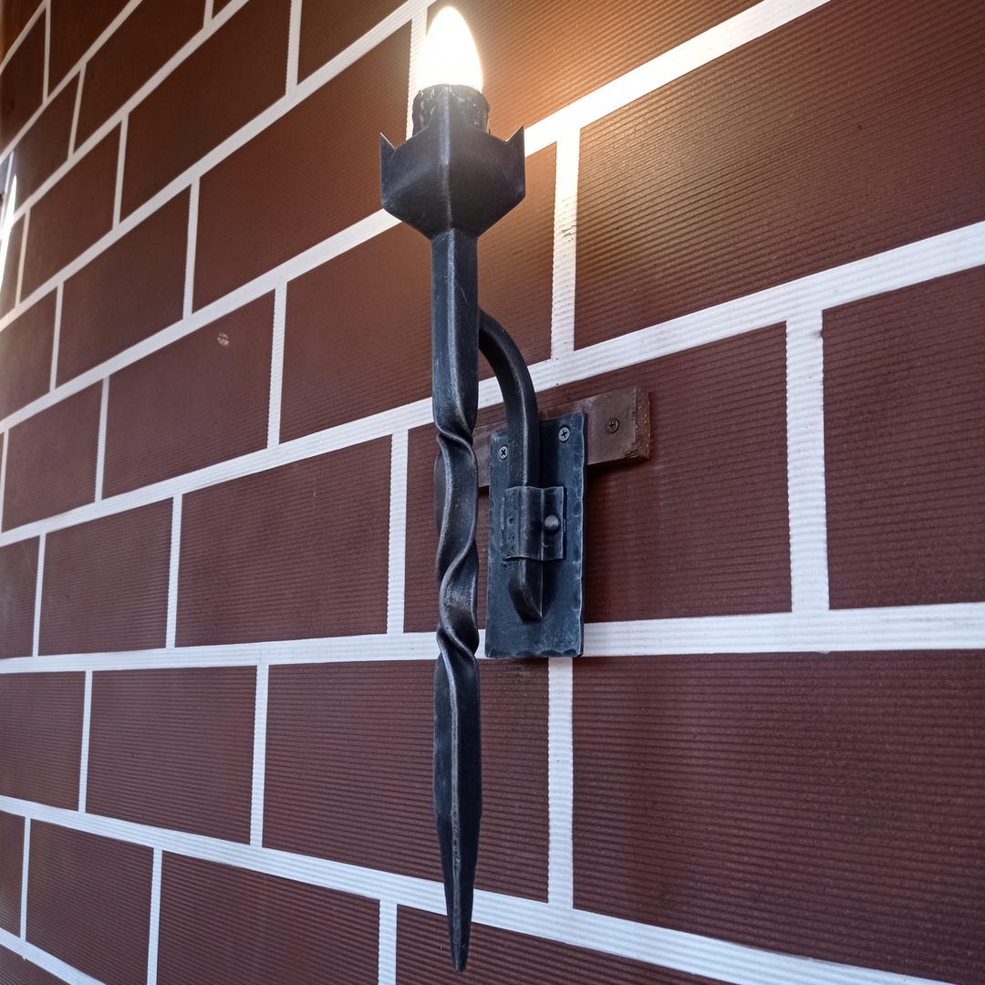 Medieval Wall Torch Light: Rustic Metal Castle-style Sconce Decor - Etsy