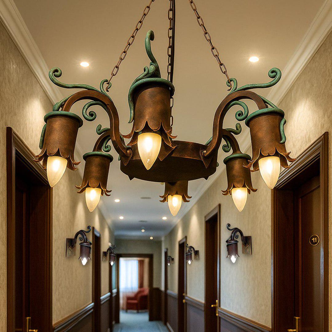 Medieval Lights Set Hand Forged Interior Light Home Decor Fantasy ...