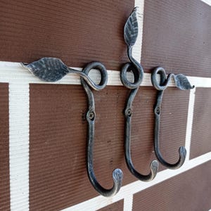 Iron Hook Wrought Iron Decorative Hanger Wall Mounted Hanger Hand ...