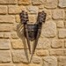 Forged Lamp Wall Torch Sconce Forged Iron Medieval Style Rustic Double ...