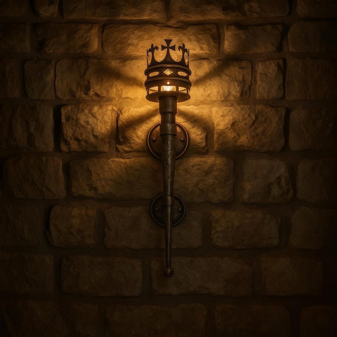 Forged Torch Magic Wall Lamp Fantasy Gift Wall Torch Light Medieval ...