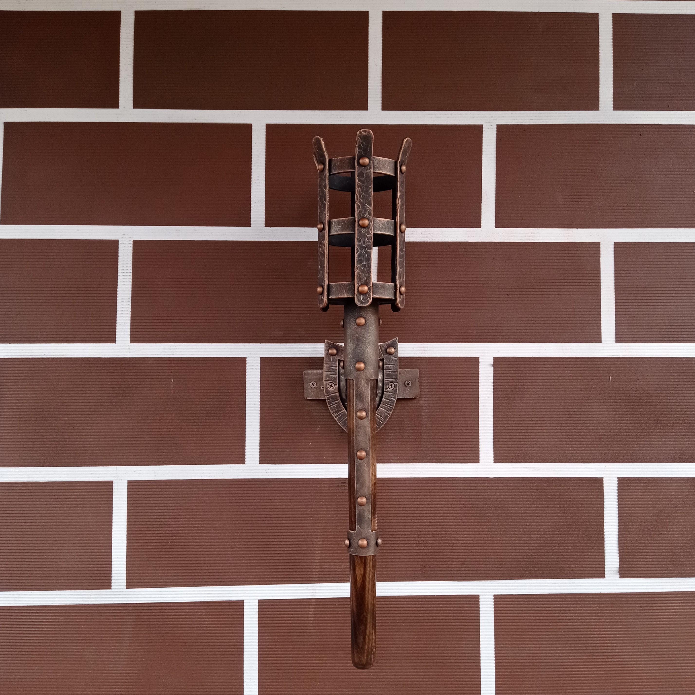 Medieval Lights Dungeon Castle Wall Sconce Iron Torch Lamp Gothic ...