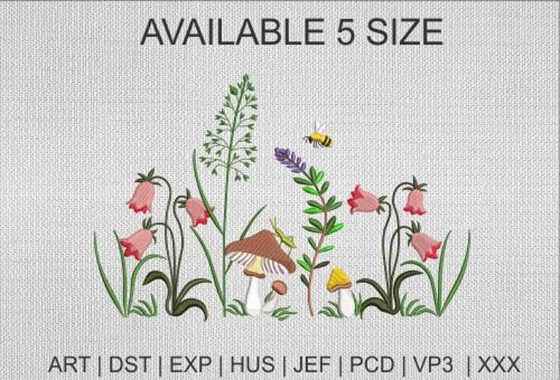 Botanical Embroidery Design – Digital Floral Leaf Pattern for Machine ...