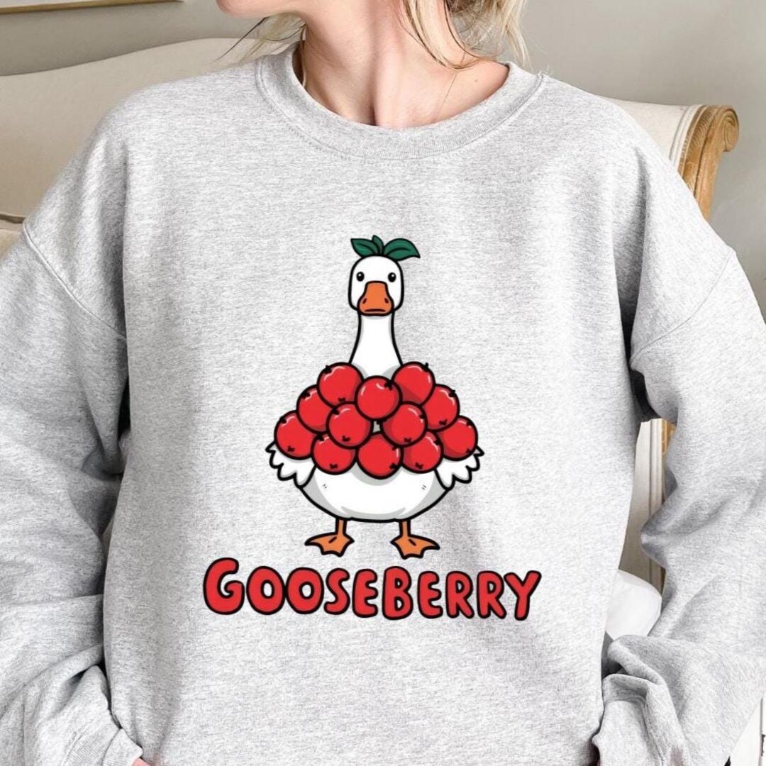 Strawberry Goose PNG | Cute Cottagecore Goose Clipart | Kawaii Berry ...