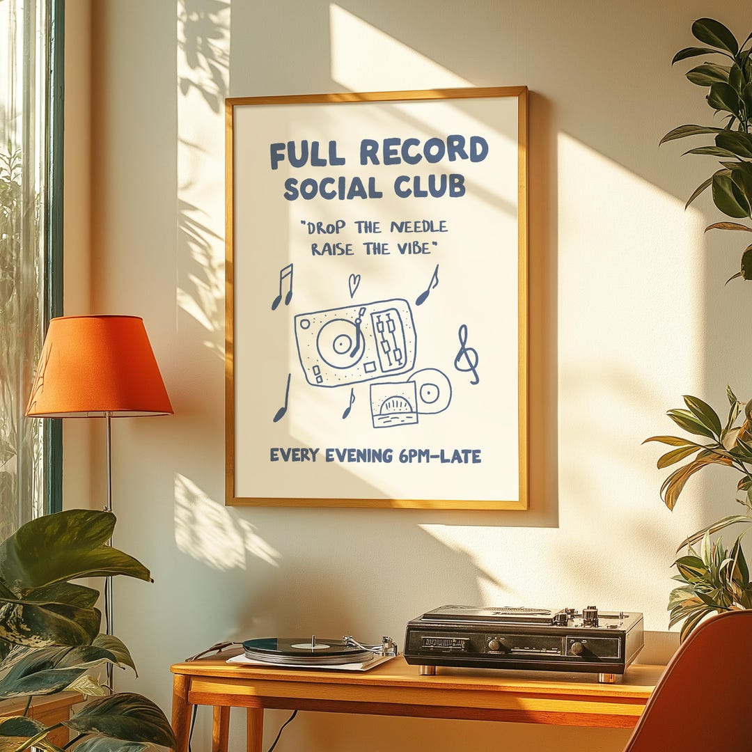 Customizable Full Record Social Club, Art Print Poster Only, Drop the ...