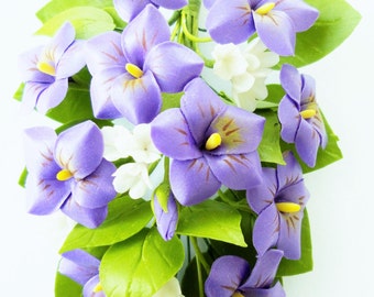 Polymer clay flowers | Etsy