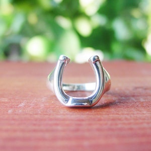 Horseshoe Ring Sterling Silver - Horseshoe Detailed Ring - Equestrian ...