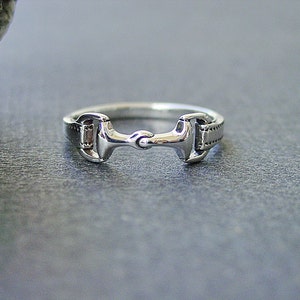 Snaffle Bit Horse Ring - Snaffle Bit Sterling Silver - Equestrian ...