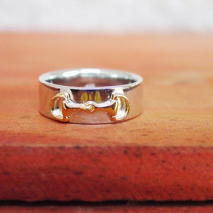 18K Gold Snaffle Bit Horse Ring, Snaffle Bit Ring, Horse Sterling ...
