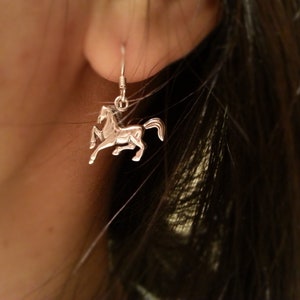 Sterling Silver Horse Earrings - Equestrian Jewelry - Horse Lover Gift ...