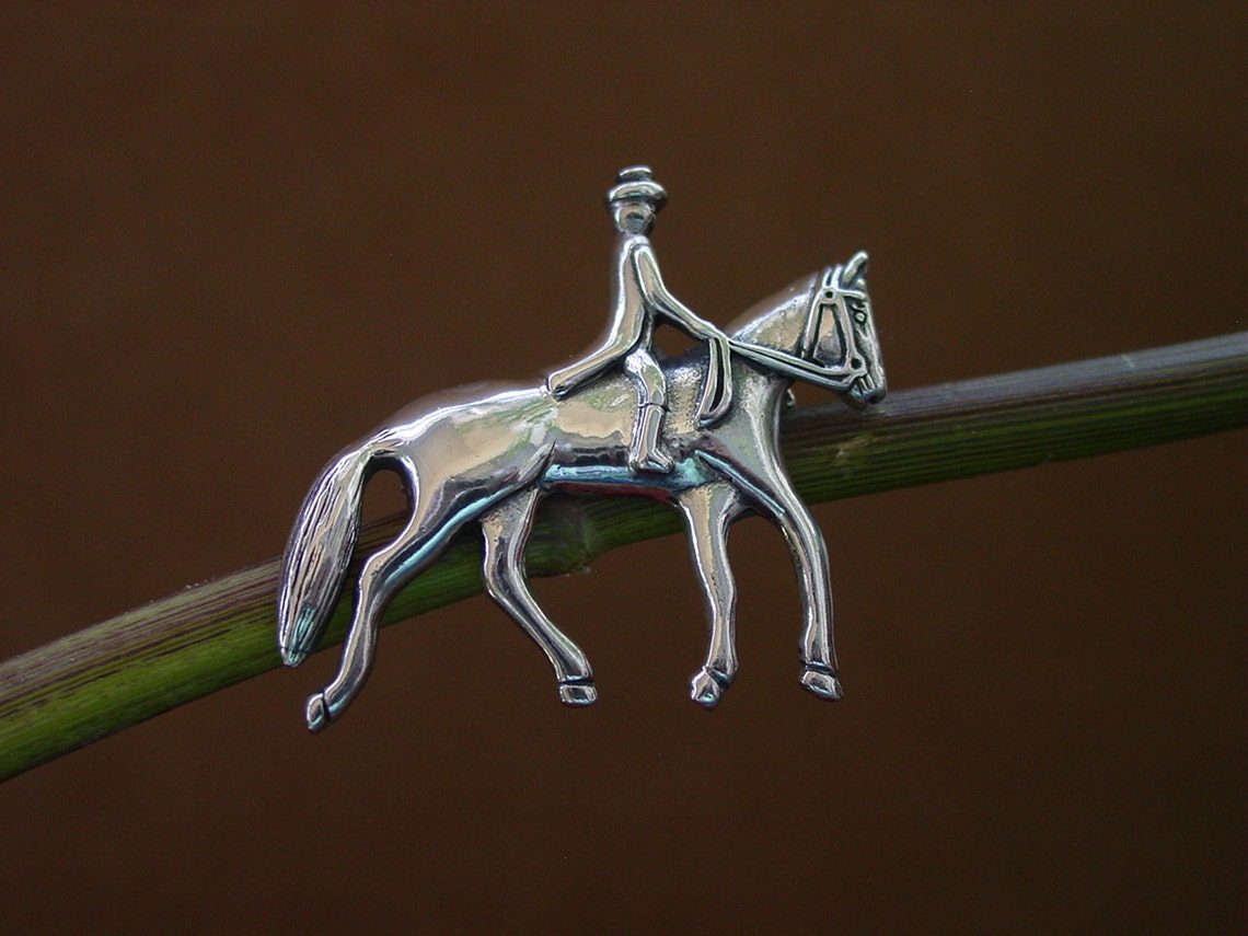Dressage Horse Rider Pin Dressage Sterling Silver | Etsy