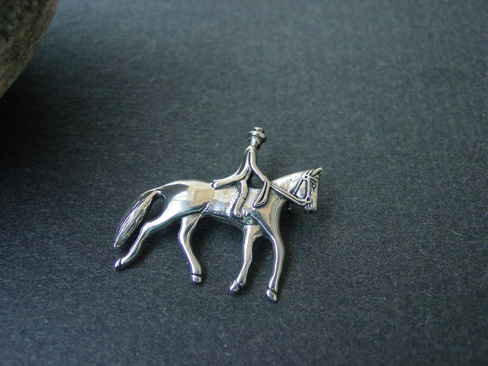 Dressage Horse Rider Pin Dressage Sterling Silver | Etsy