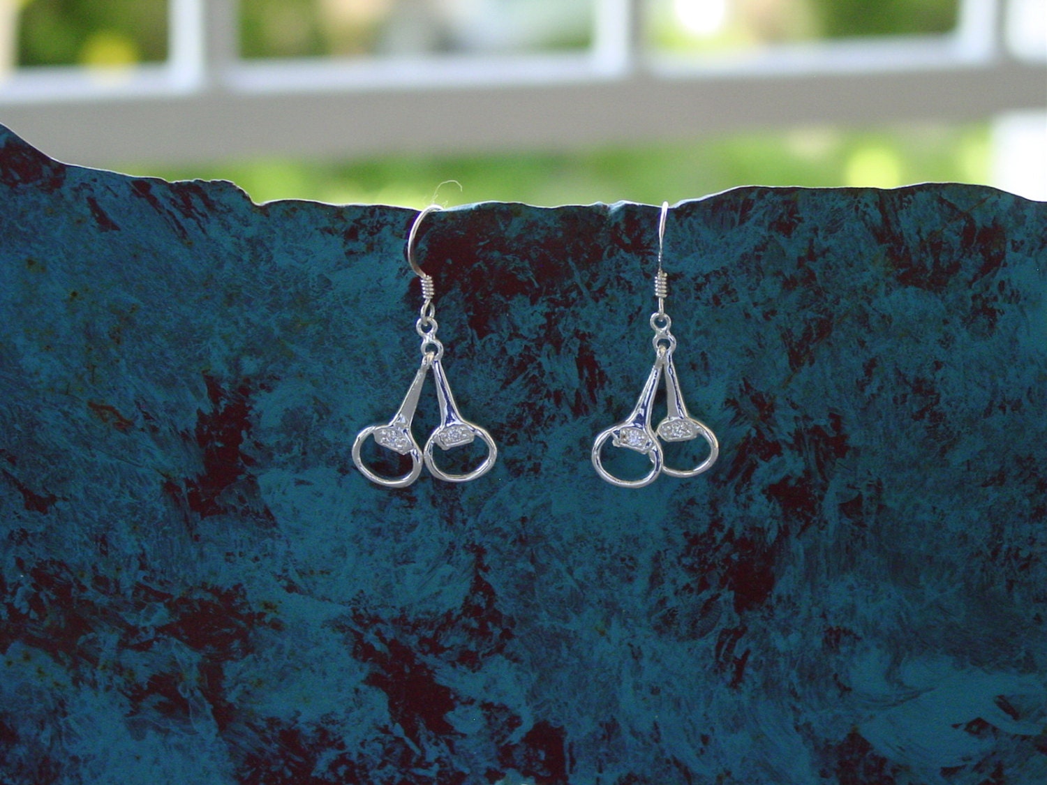 CZ Snaffle Bit Earrings Snaffle Bit Sterling Silver - Etsy