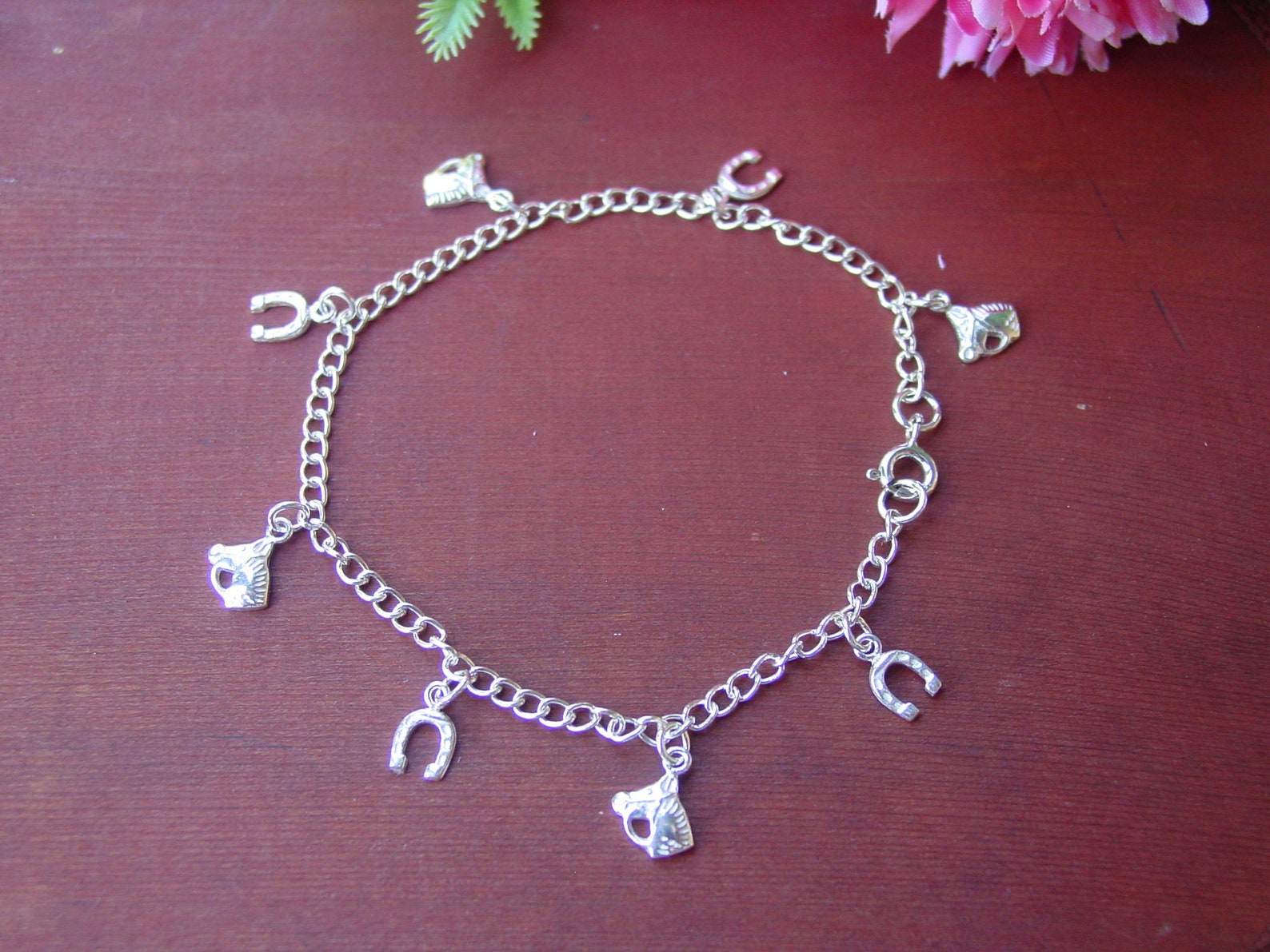 Equestrian Charm Bracelet Horse Sterling Silver Equestrian - Etsy UK