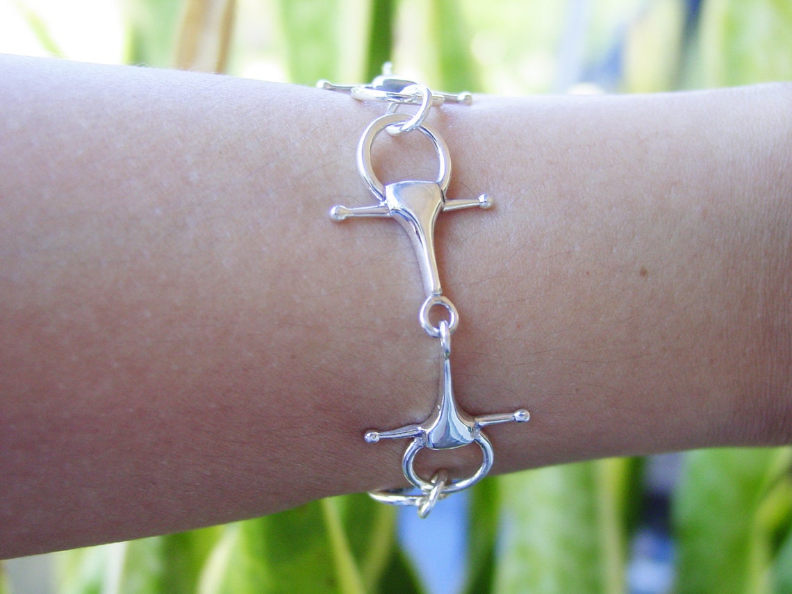 Equestrian Snaffle Bit Bracelet Horse Sterling Silver | Etsy