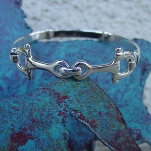 Sterling Silver Snaffle Bit Bangle: Equestrian Horse Bracelet - Etsy