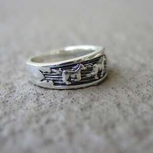 Horse Ring - Equestrian Jewelry - Horse Lover Gift - Sterling Silver Horse Ring - Stacking Ring ...