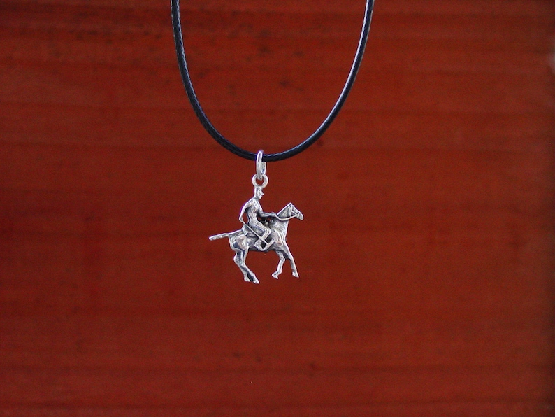 Polo Player Horse Pendant Sterling Silver Equestrian Jewelry - Etsy