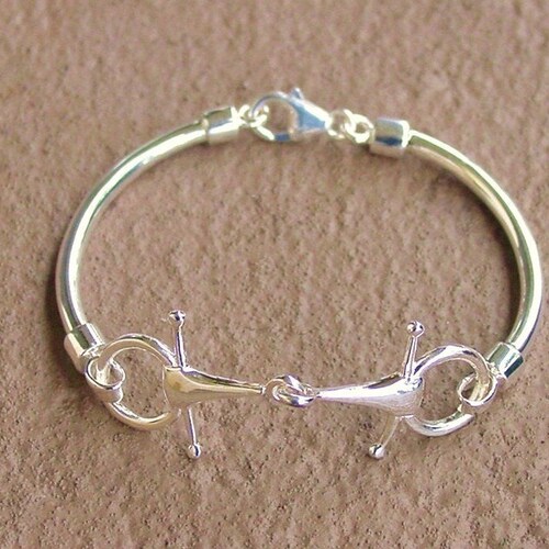 Equestrian Bracelet Horse Bracelet Silver Snaffle Bracelet - Etsy