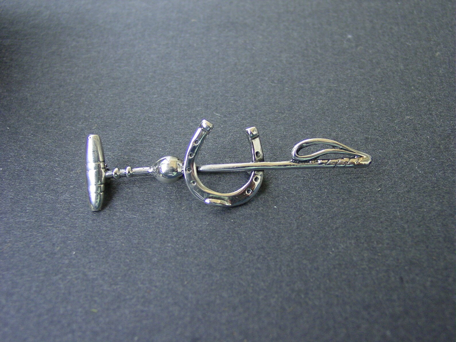 Polo Mallet Horseshoe Brooch Polo Sterling Silver Polo - Etsy