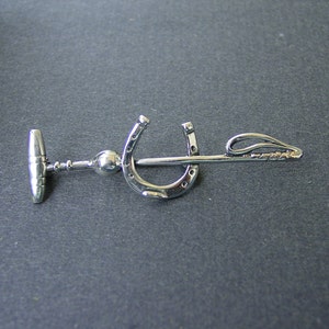 Polo Mallet Horseshoe Brooch - Polo Sterling Silver - Polo Brooch ...