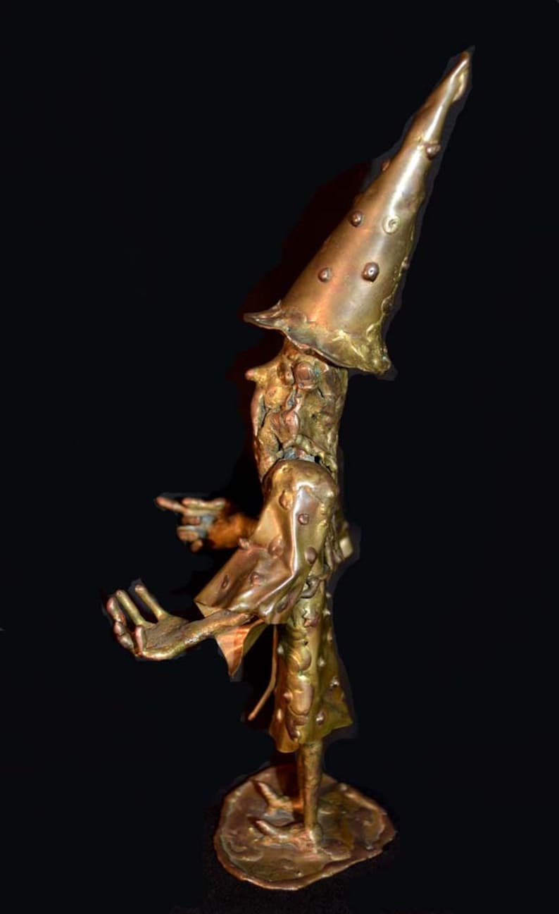 Welded Metal Sculpture of Wizard 1989 - Etsy