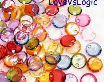 Acrylic disc beads | Etsy