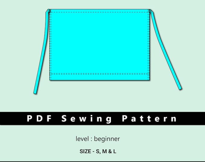 Waist Apron PDF Sewing Pattern | Beginner Sewing - Etsy