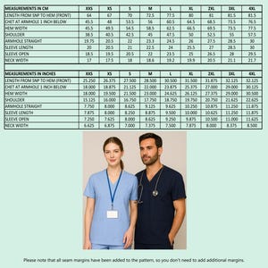 Unisex Medical Scrub Top Sewing Pattern | Easy DIY Nurse Uniform ...