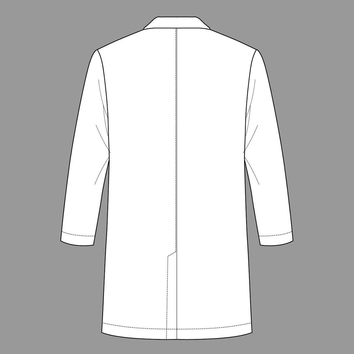 Doctor Lab Coat PDF Sewing Pattern | Unisex Medical Coat | Hospital ...