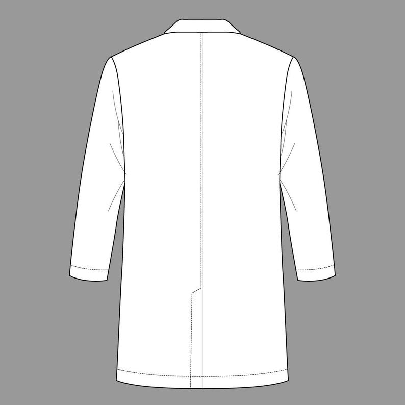 Doctor Lab Coat PDF Sewing Pattern | Unisex Medical Coat | Hospital ...