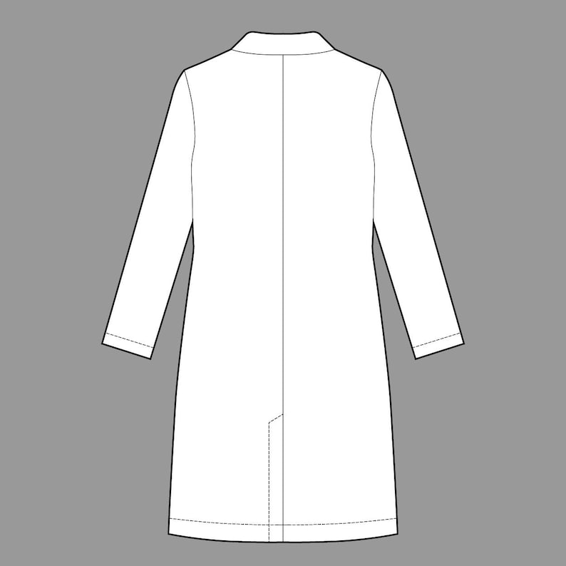 Female Lab Coat PDF Sewing Pattern | Medical Uniform DIY | Nurse ...