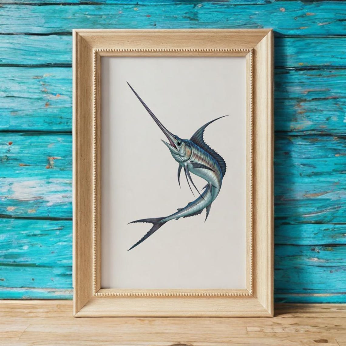 Printable Swordfish Marlin Clipart, Watercolor Swordfish, High Quality ...