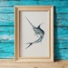 Printable Swordfish Marlin Clipart, Watercolor Swordfish, High Quality ...