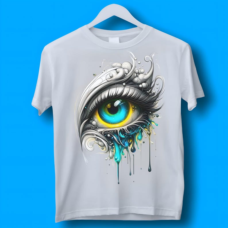 Mystical Dripping Eye Clipart: PNG Bundle for Sublimation (digital ...