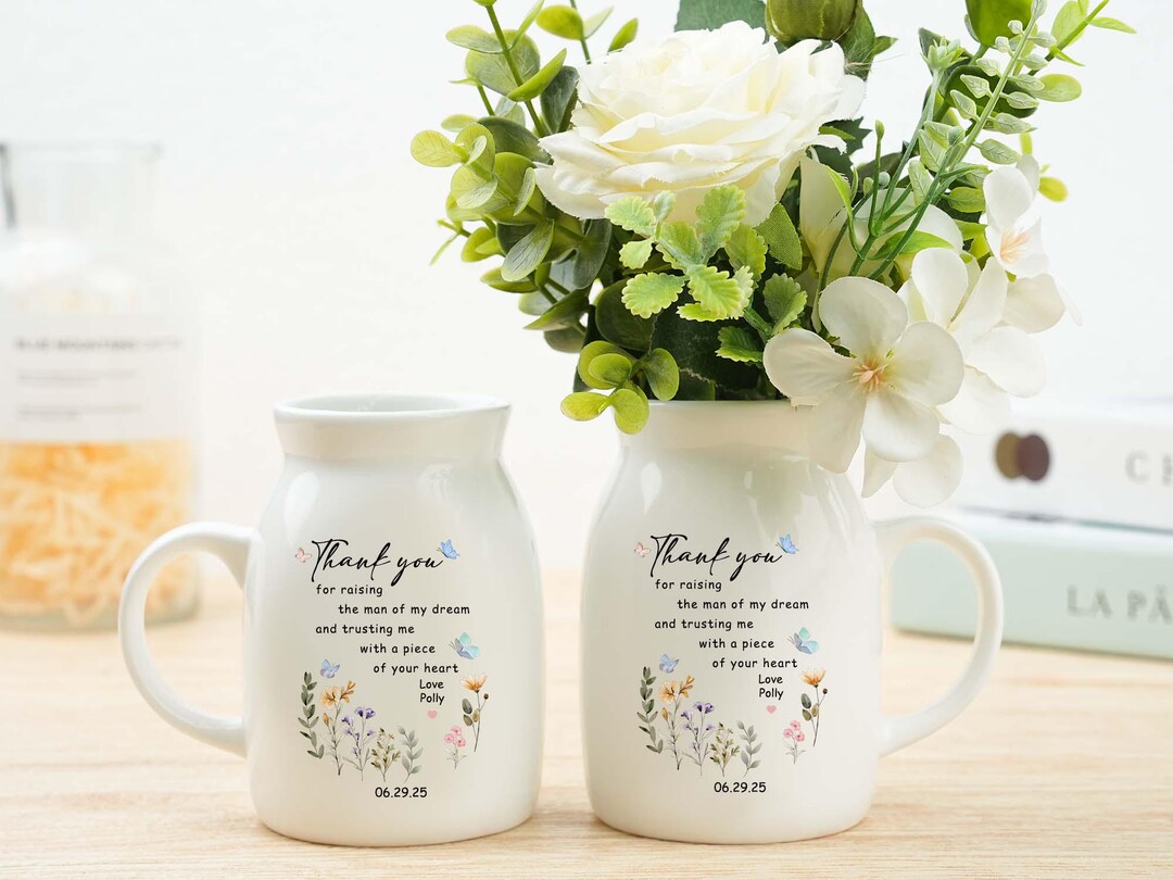 Personalised Mother of the Groom Flower Vase, Custom Mother's Day ...