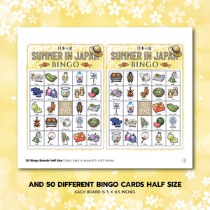Summer in Japan Bingo & Memory Game | Printable Japanese Summer ...