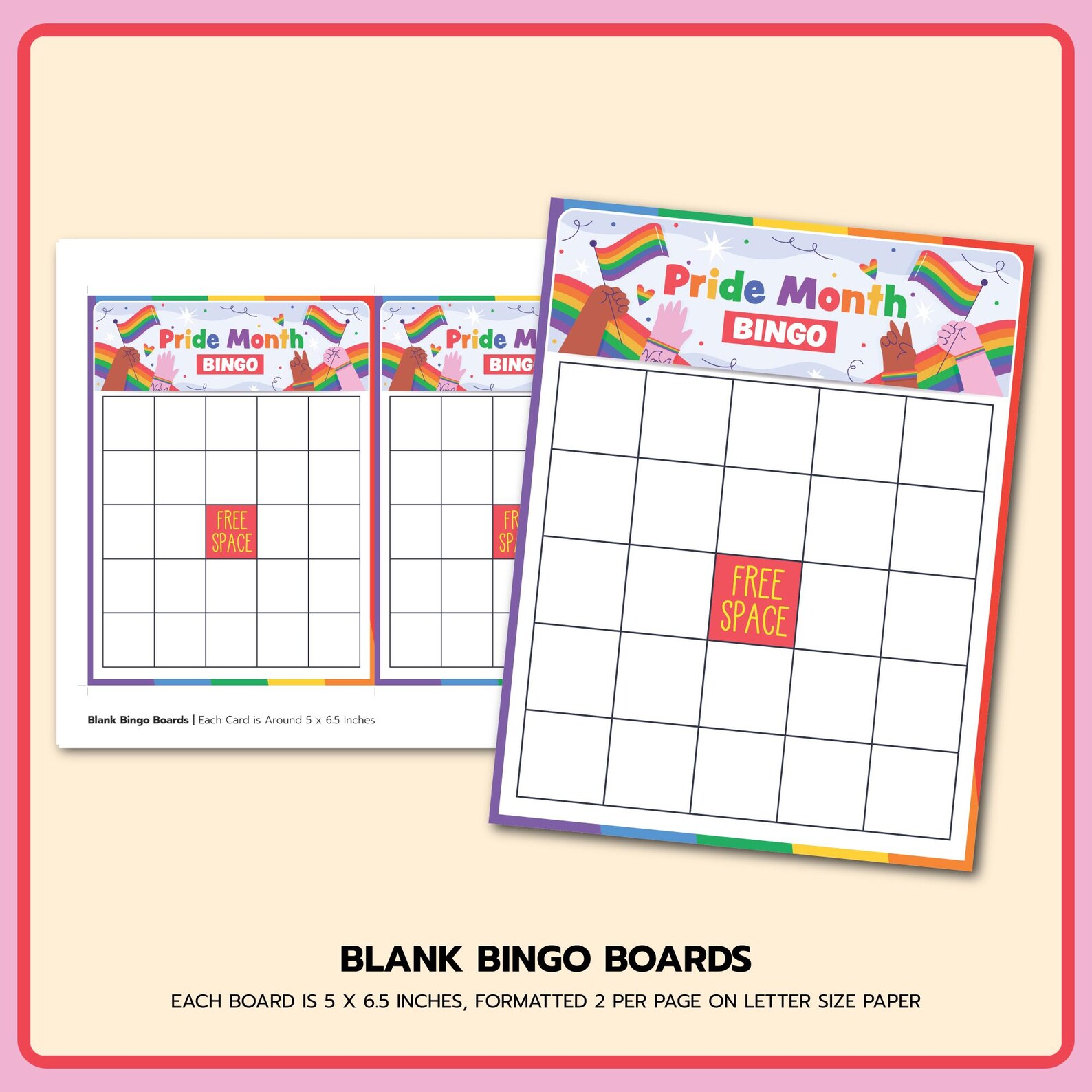 Pride Month Bingo & Memory Game: LGBTQ+ Printable (digital Download) - Etsy