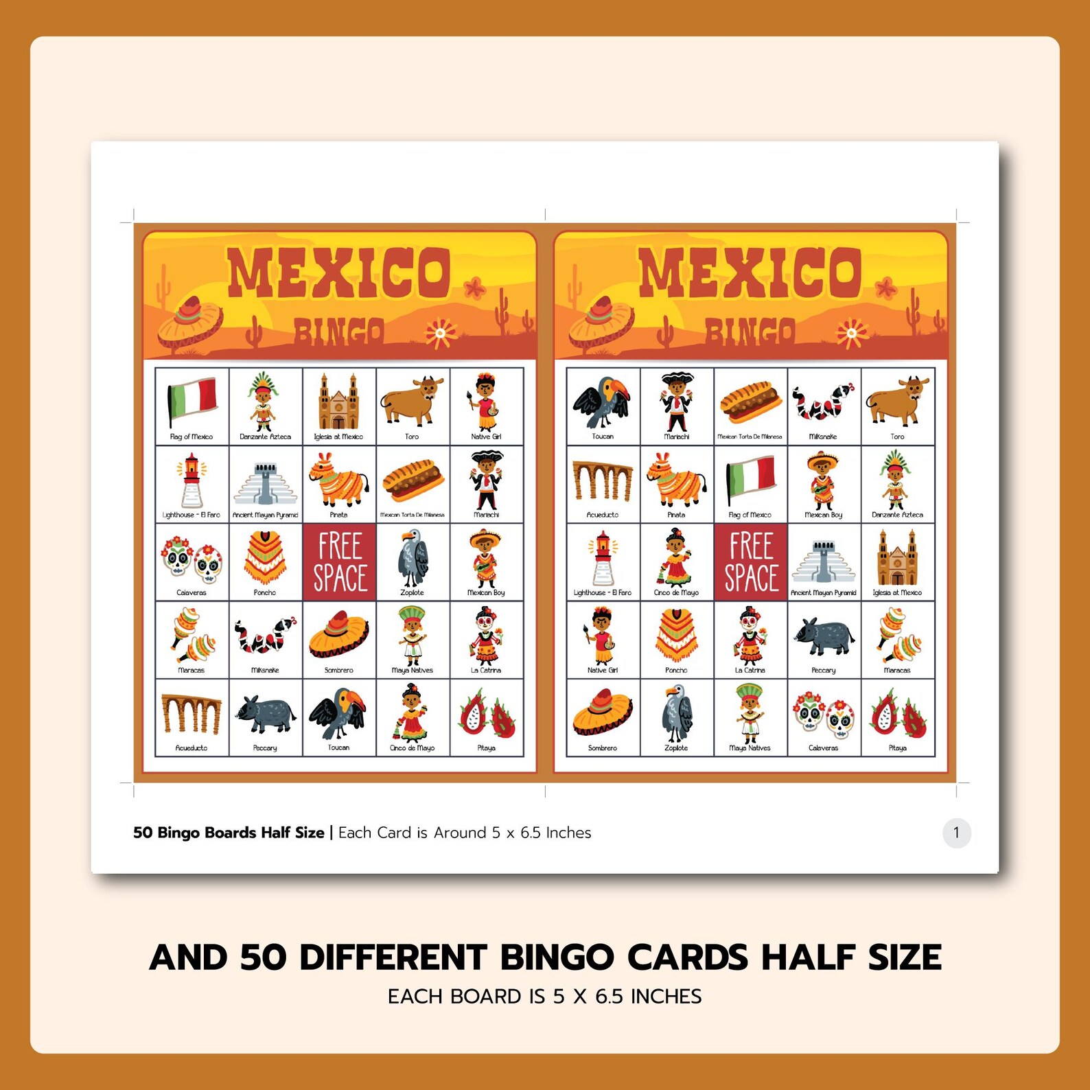 Mexico Bingo & Memory Game: Cultural Learning Activity (PDF Download - Etsy