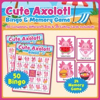 Axolotl Bingo Printable, Instant Download, Parties, 2024 Girl Scout ...