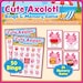 Cute Axolotl Bingo Printable Game | Axolotl Party Game for Kids ...