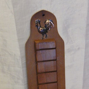 Vintage Mid Century Decor Early American Letter & Key Rack Wood W ...